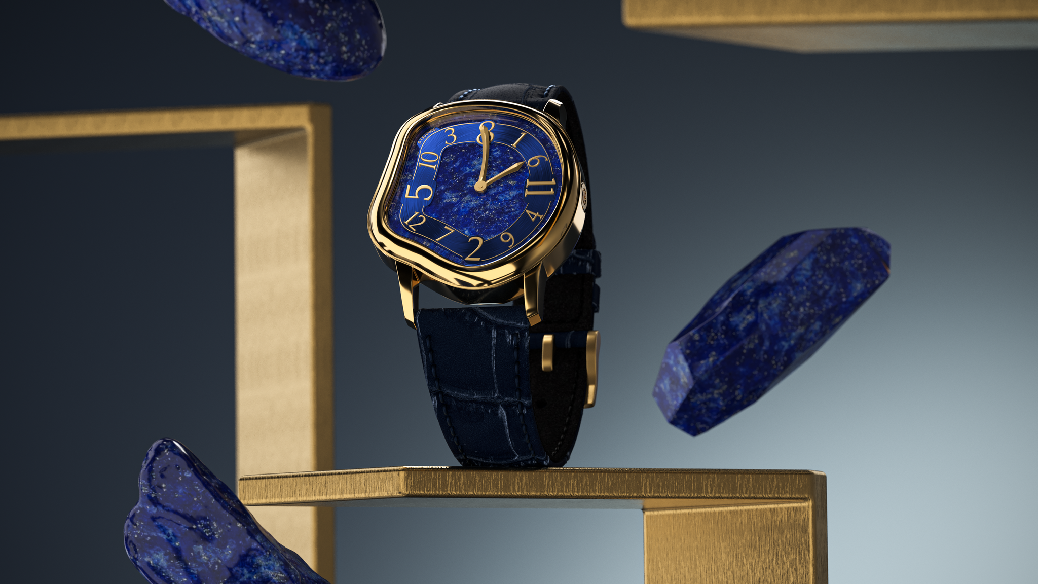 18K Gold Strange V3 Stone Dials | Solid Gold Watches | Grandeur